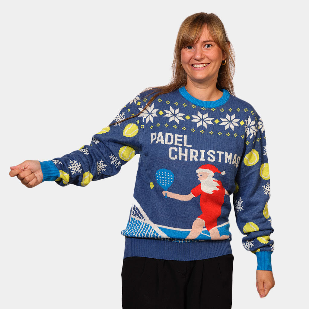 Jersey de Navidad para Mujer Pádel Christmas Azul – Jerseys Navideños